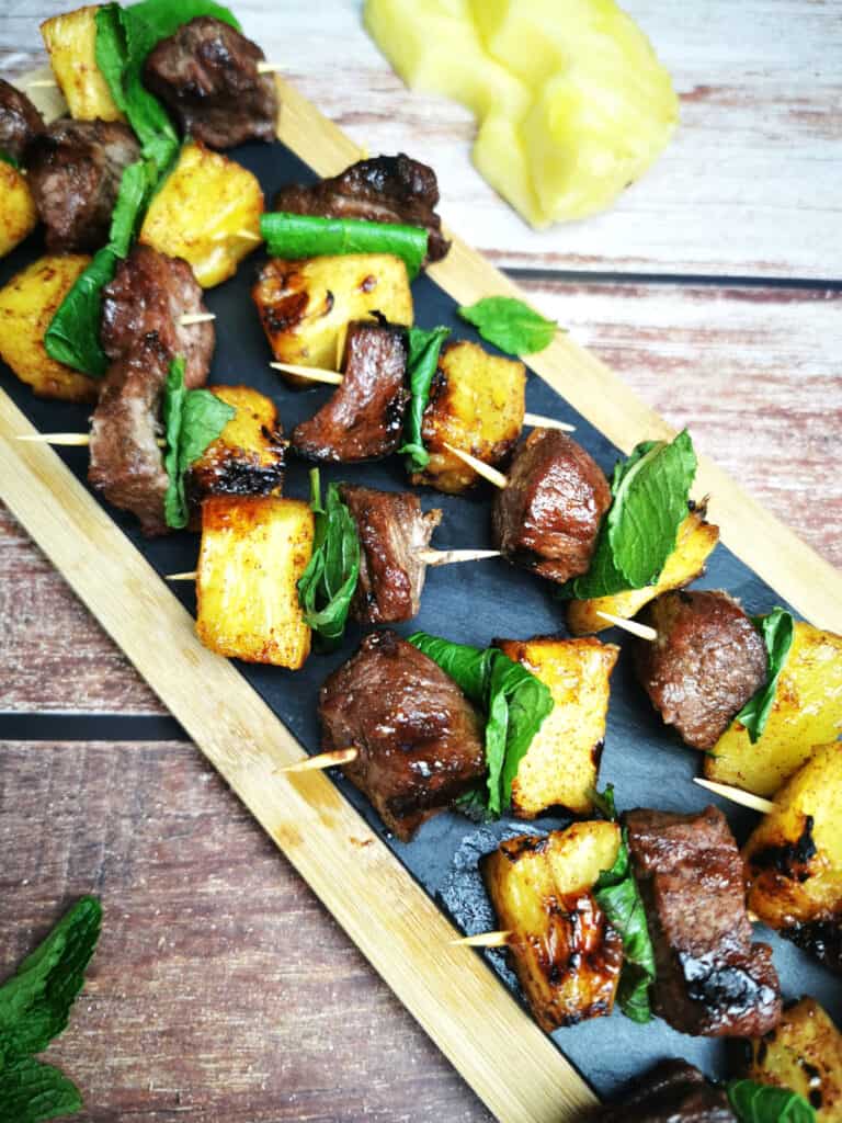 Cinnamon Pineapple and Beef Appetizer